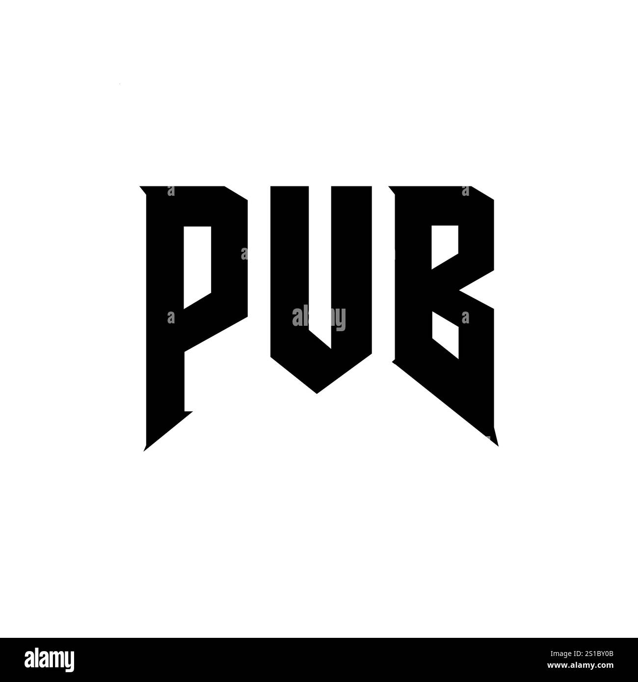 PUB letter logo design for technology company. PUB logo design black ...