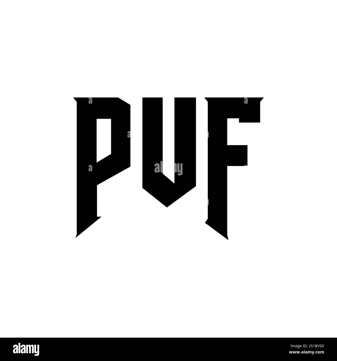 PUF letter logo design for technology company. PUF logo design black ...