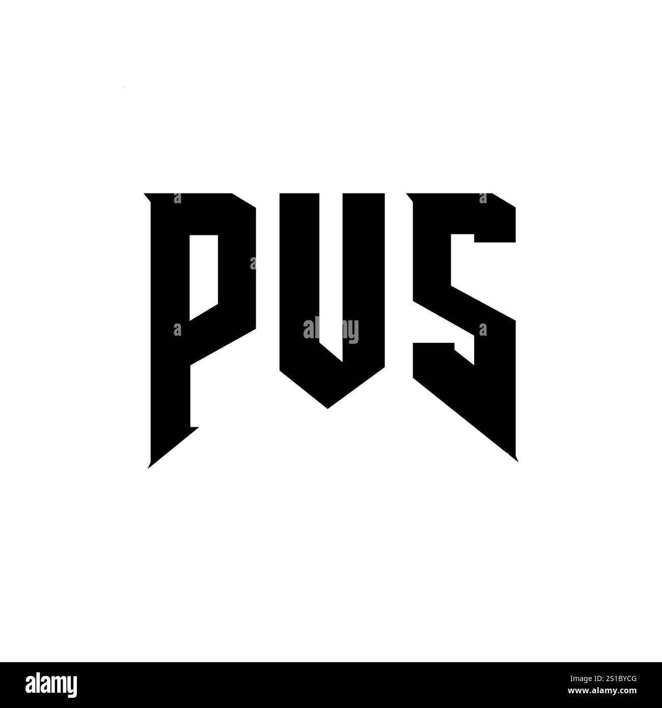 PUS letter logo design for technology company. PUS logo design black ...