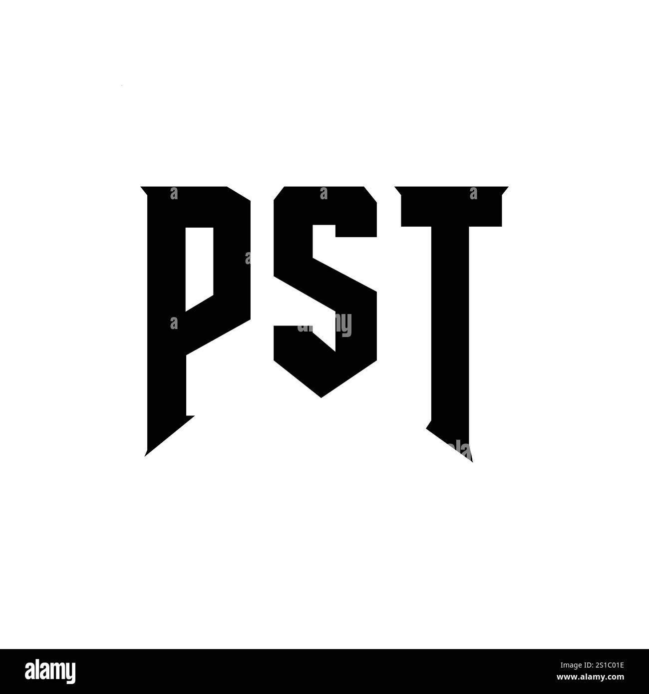 PST letter logo design for technology company. PST logo design black ...