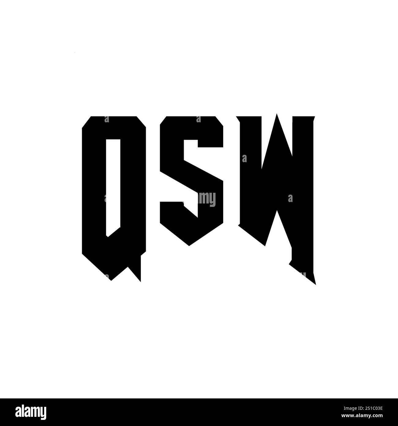 Qsw logo design Stock Vector Images - Alamy