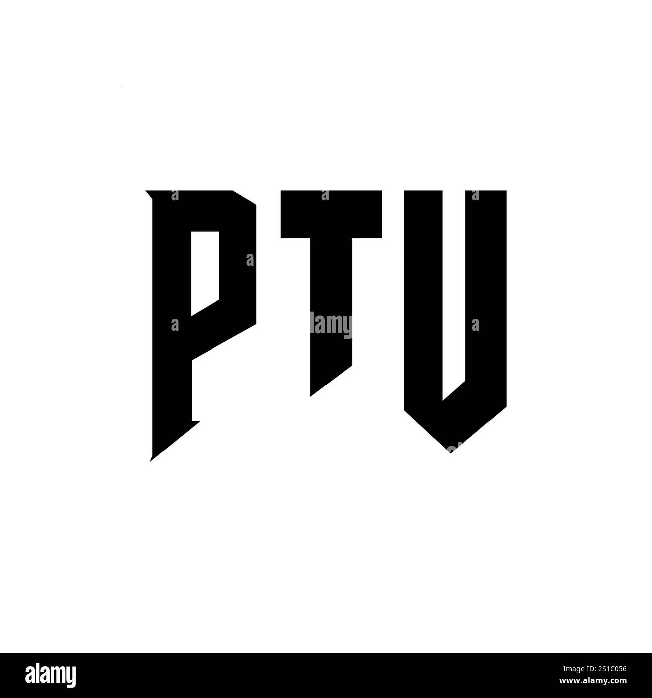 PTU letter logo design for technology company. PTU logo design black ...