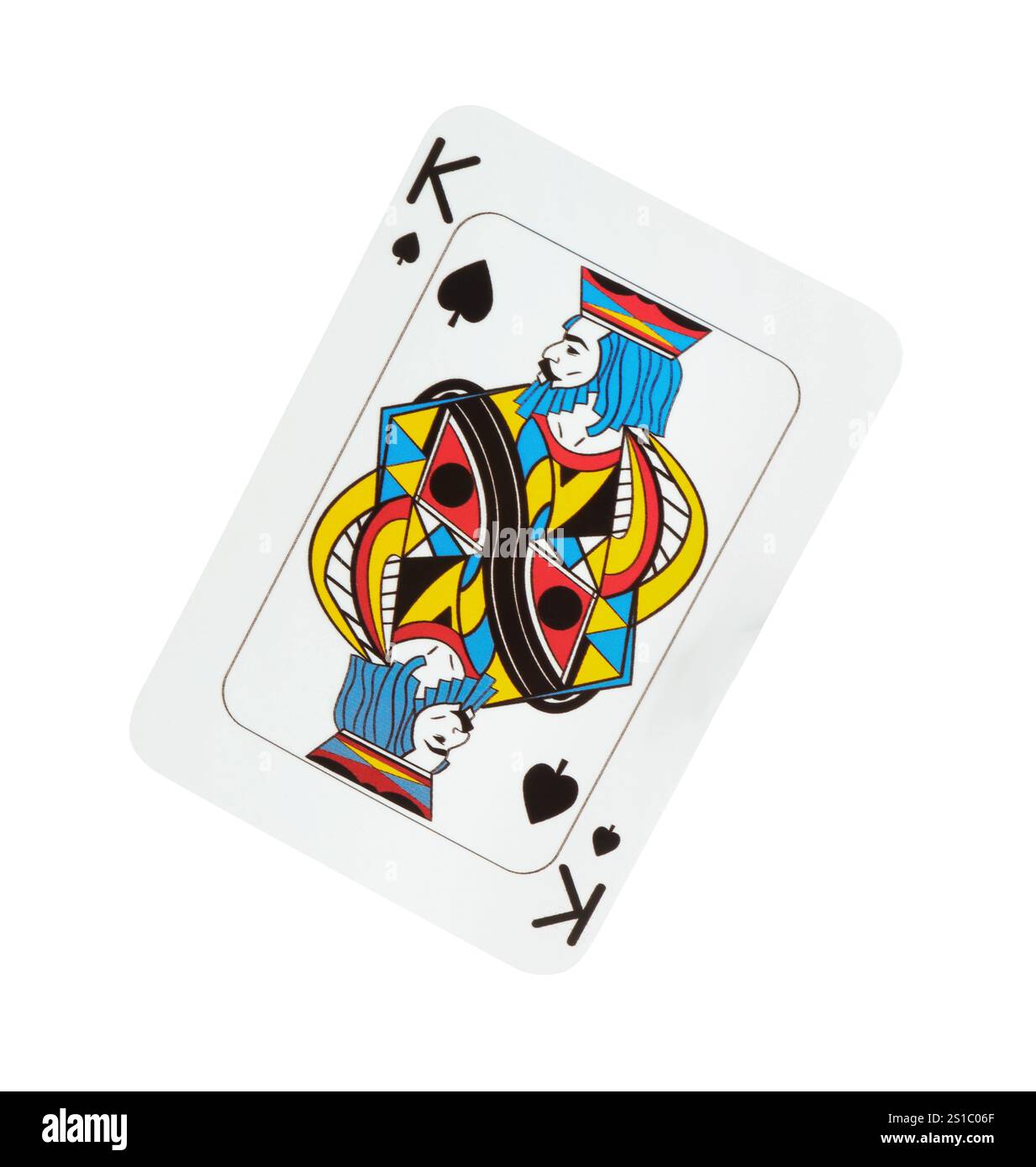 Poker game. One playing card isolated on white Stock Photo - Alamy