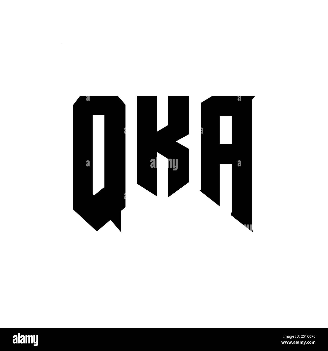 QKA letter logo design for technology company. QKA logo design black ...