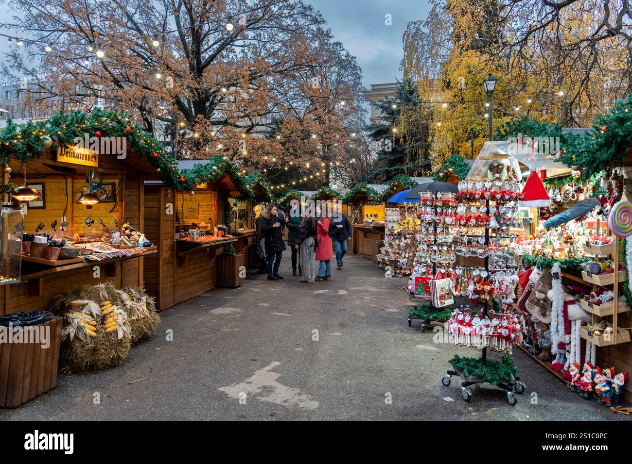 Christmas market in the city, Sofia, Republic of Bulgaria, Europe Stock ...
