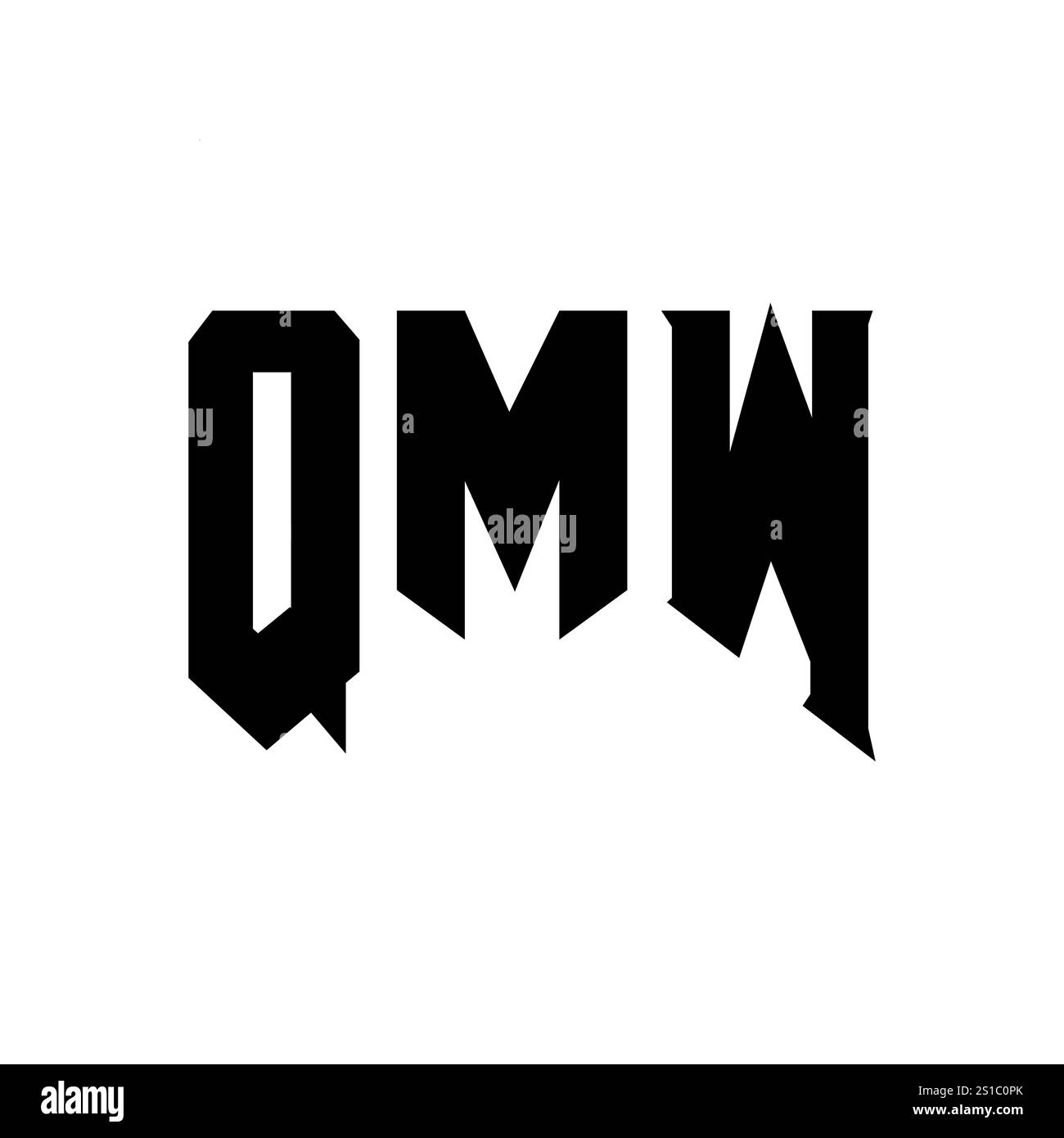QMW letter logo design for technology company. QMW logo design black ...