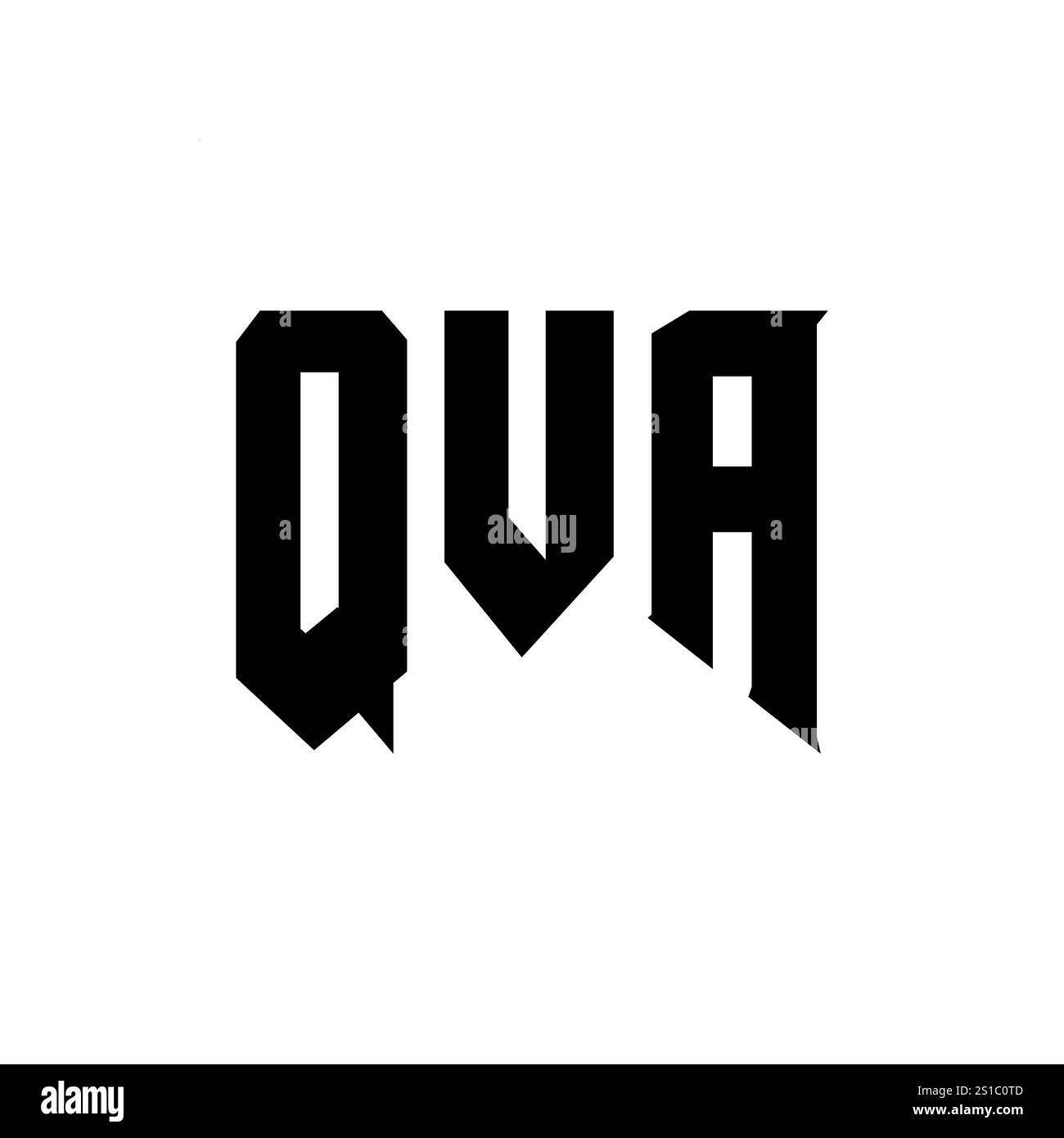 QVA letter logo design for technology company. QVA logo design black ...