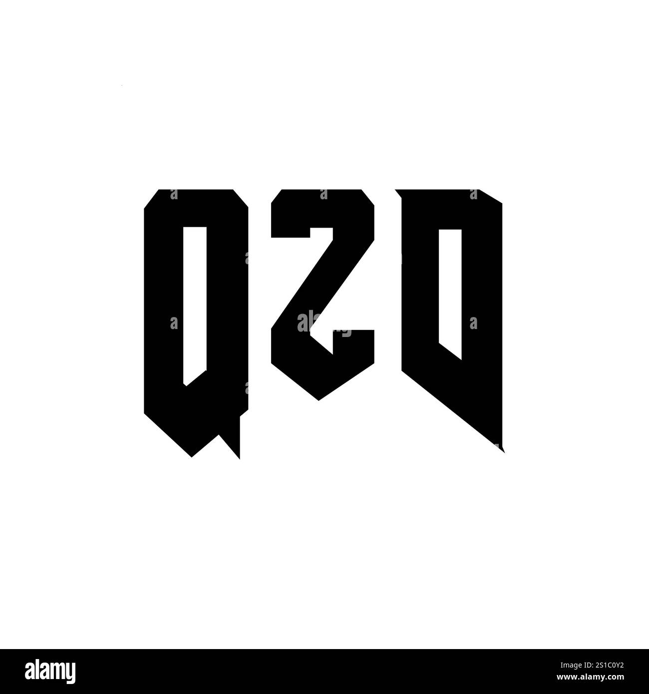 QZD letter logo design for technology company. QZD logo design black ...