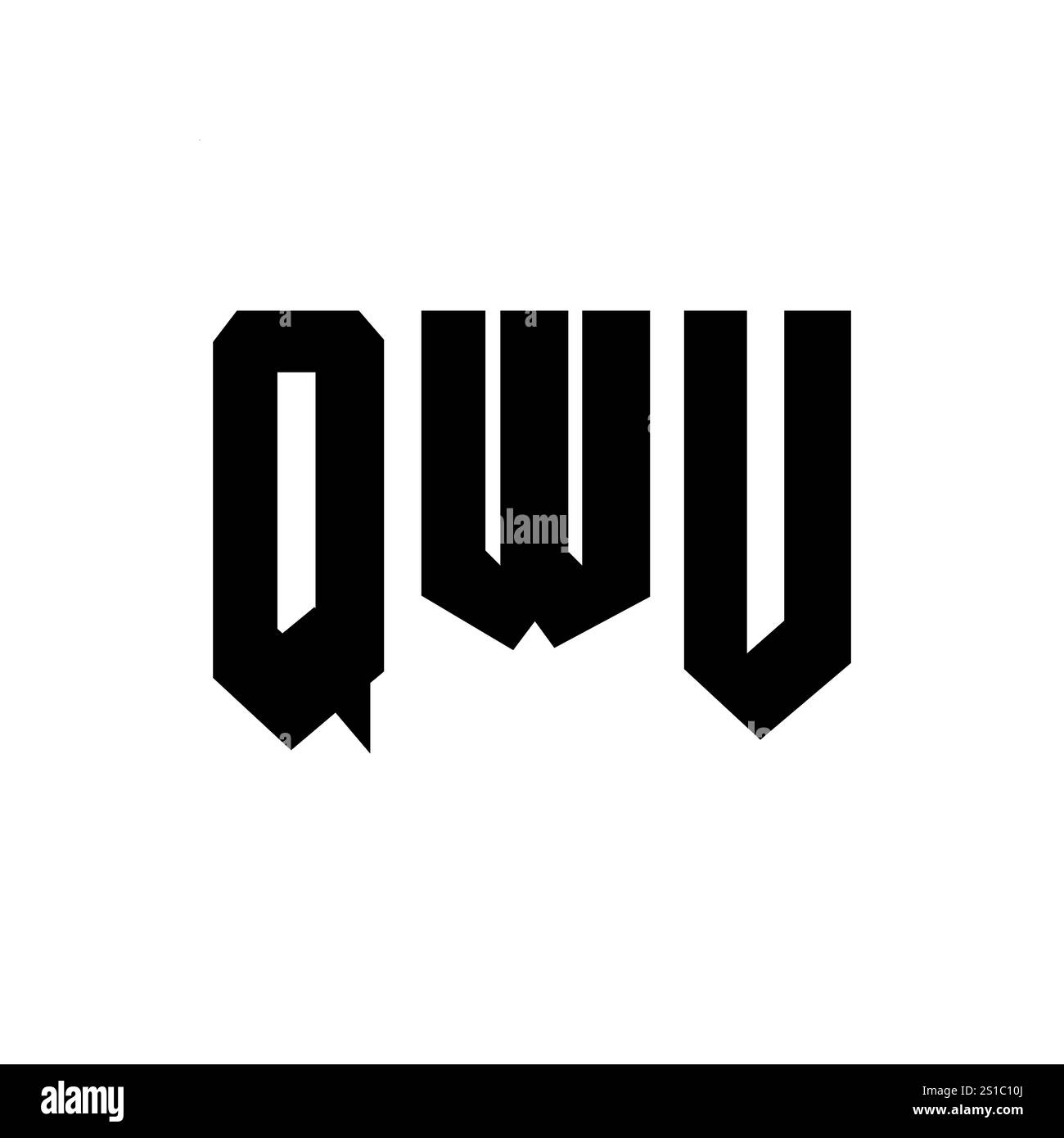 Qwu logo design hi-res stock photography and images - Alamy