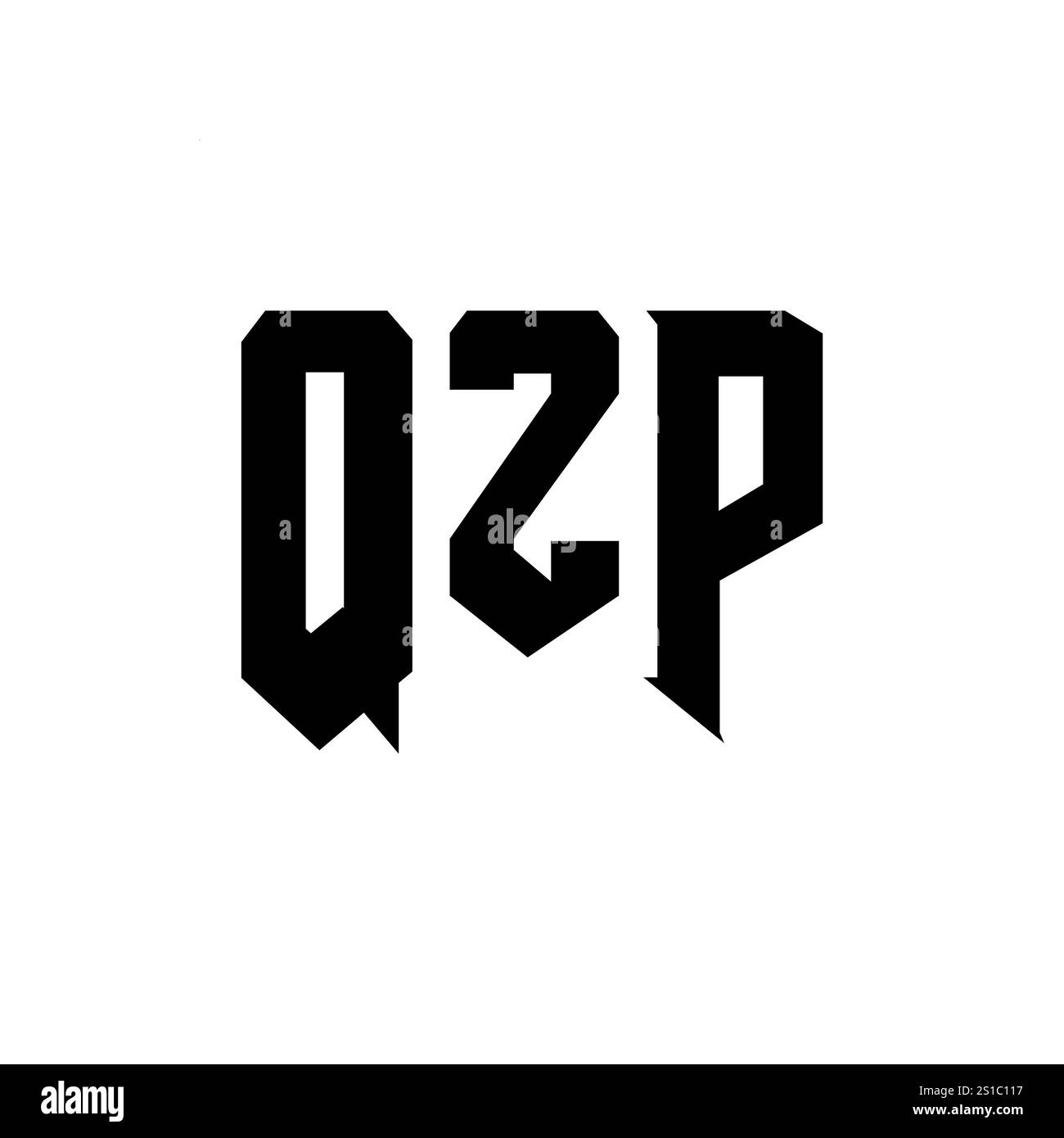 QZP letter logo design for technology company. QZP logo design black ...