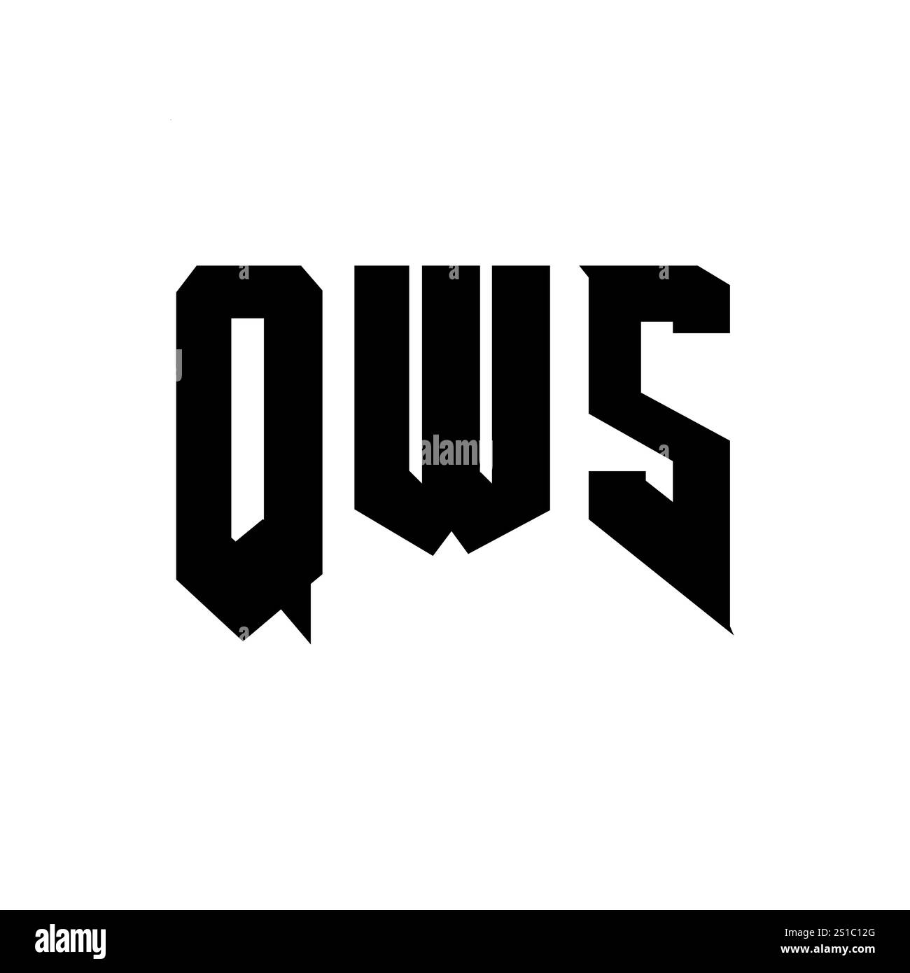 QWS letter logo design for technology company. QWS logo design black ...