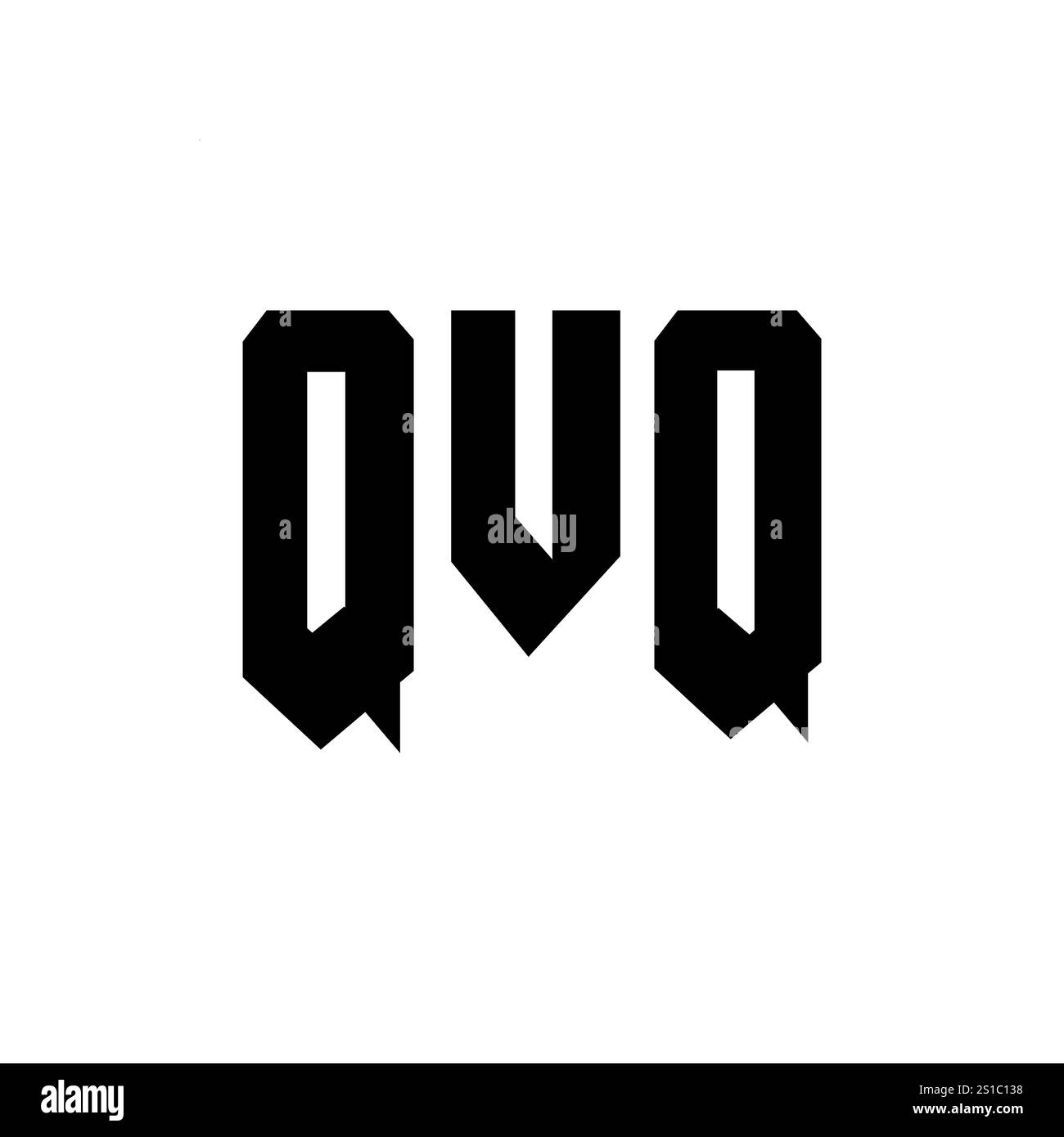 QVQ letter logo design for technology company. QVQ logo design black ...