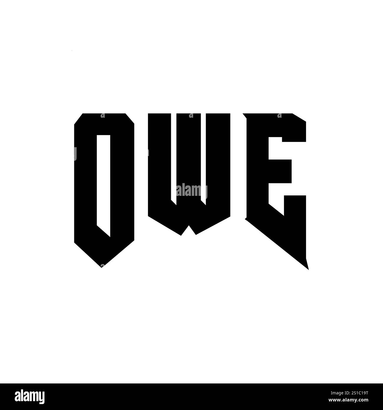 OWE letter logo design for technology company. OWE logo design black ...