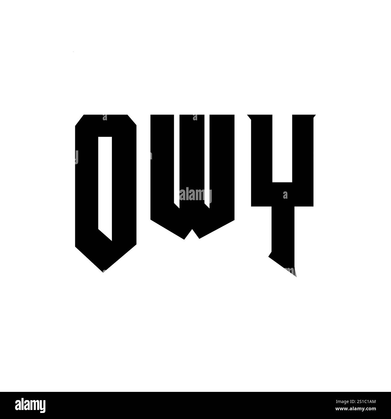 OWY letter logo design for technology company. OWY logo design black ...