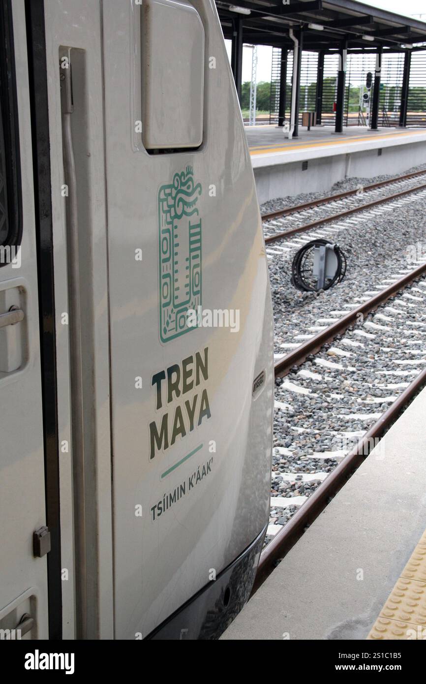 Merida, Yucatan, Mexico - Oct 27 2024: Cars of the Tren Maya at the ...