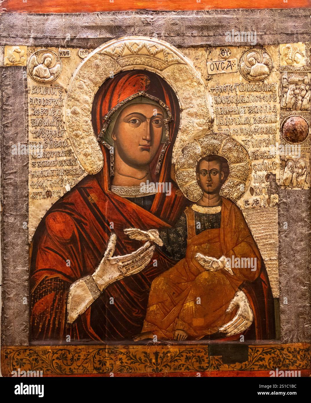 Gold icon of Our Lady with the Child Jesus, fourteenth century, St ...