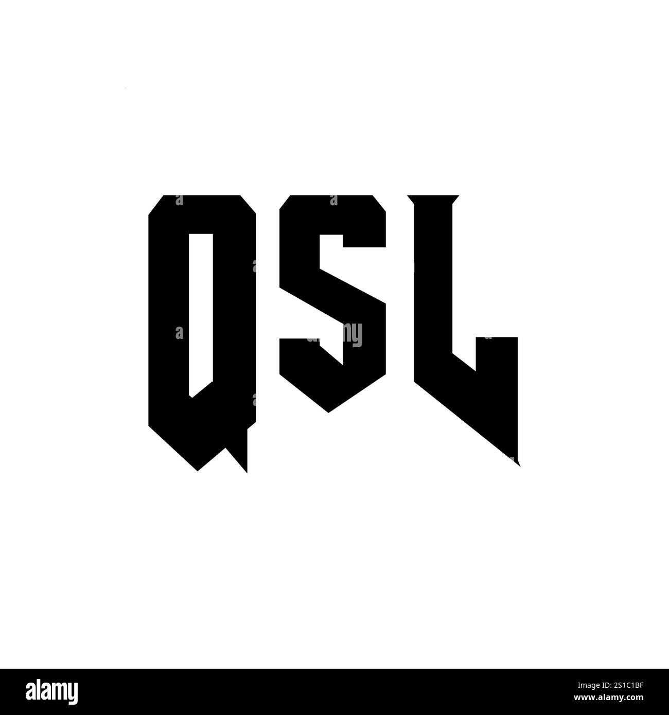 QSL letter logo design for technology company. QSL logo design black ...