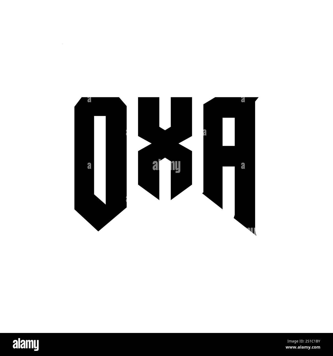 OXA letter logo design for technology company. OXA logo design black ...