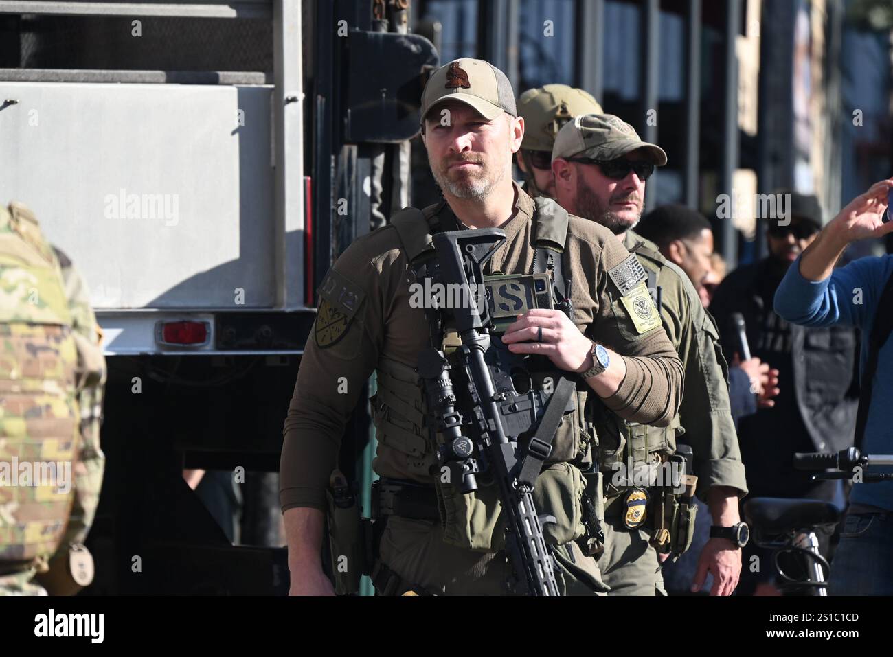 New Orleans, Louisiana, Deer. 2nd Jan, 2025. (new) police, hsi, atf and ...