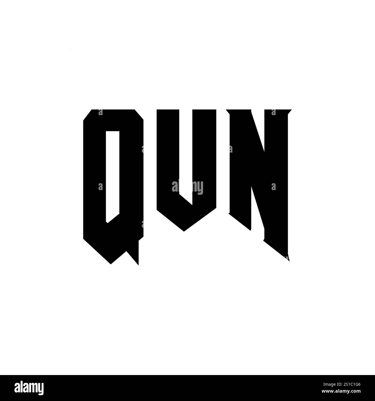 QUN letter logo design for technology company. QUN logo design black ...