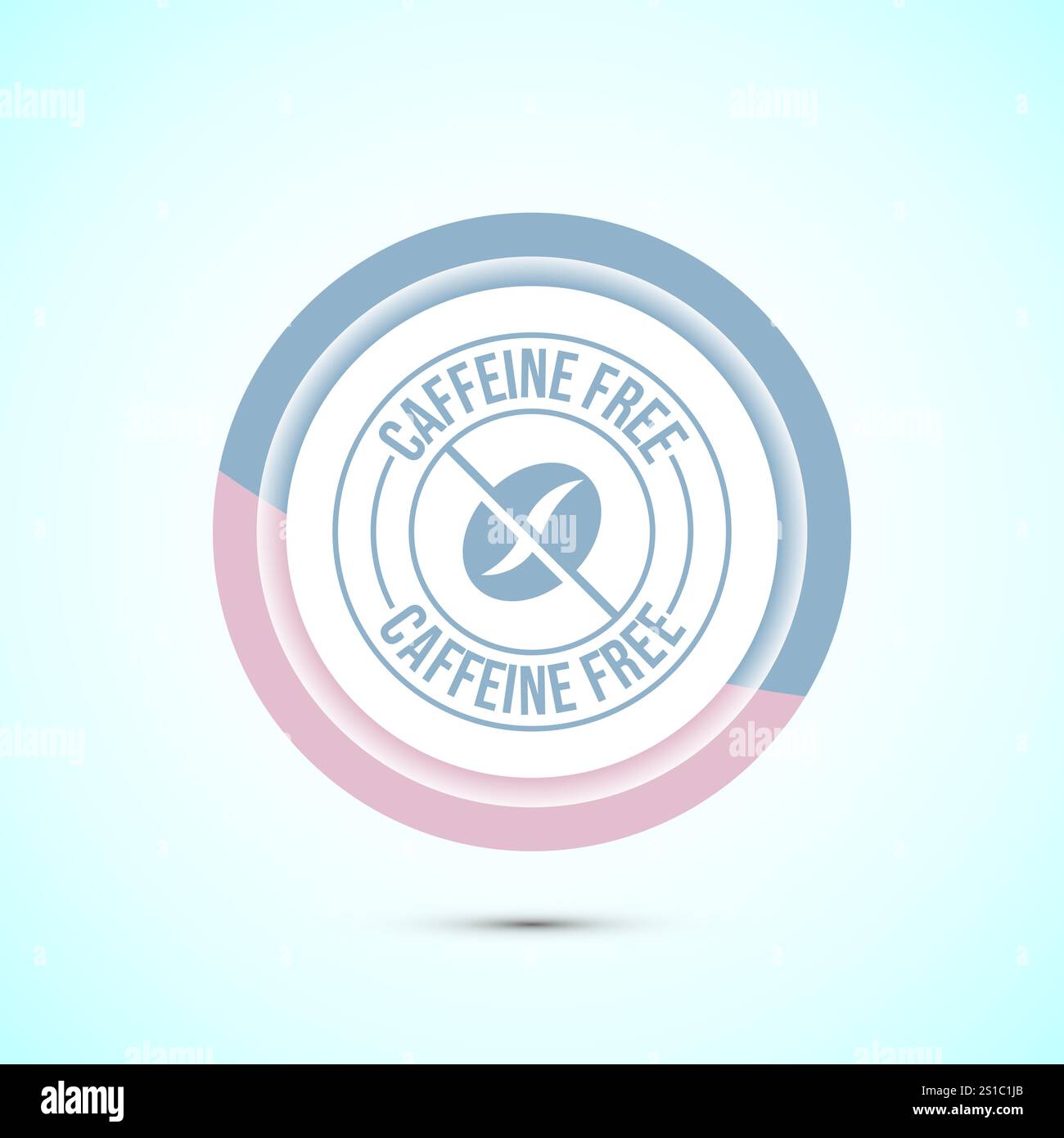 Caffeine free icon design illustration, No caffeine badge, sticker ...
