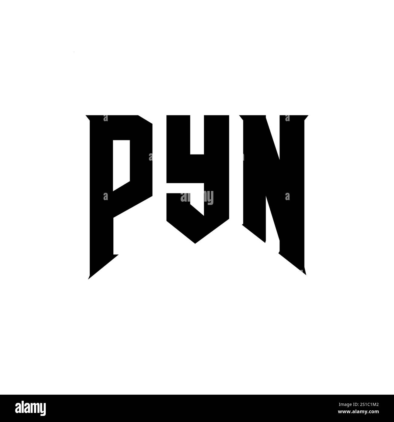 PYN letter logo design for technology company. PYN logo design black ...