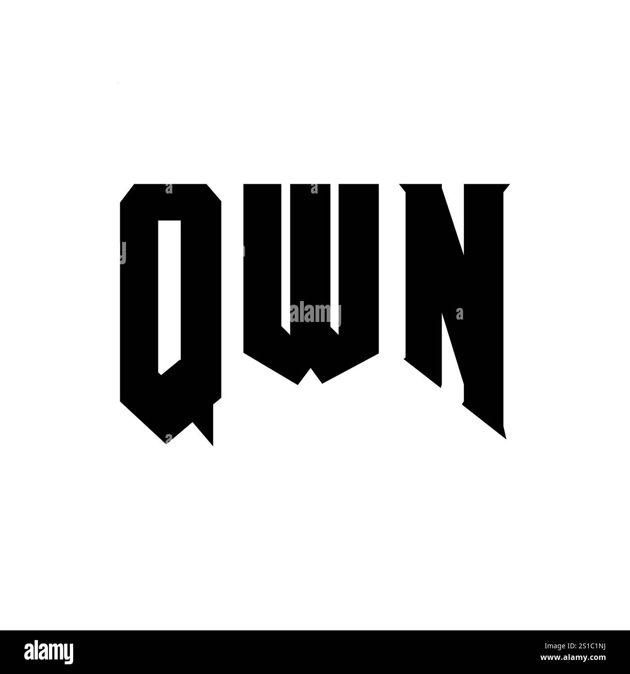 QWN letter logo design for technology company. QWN logo design black ...