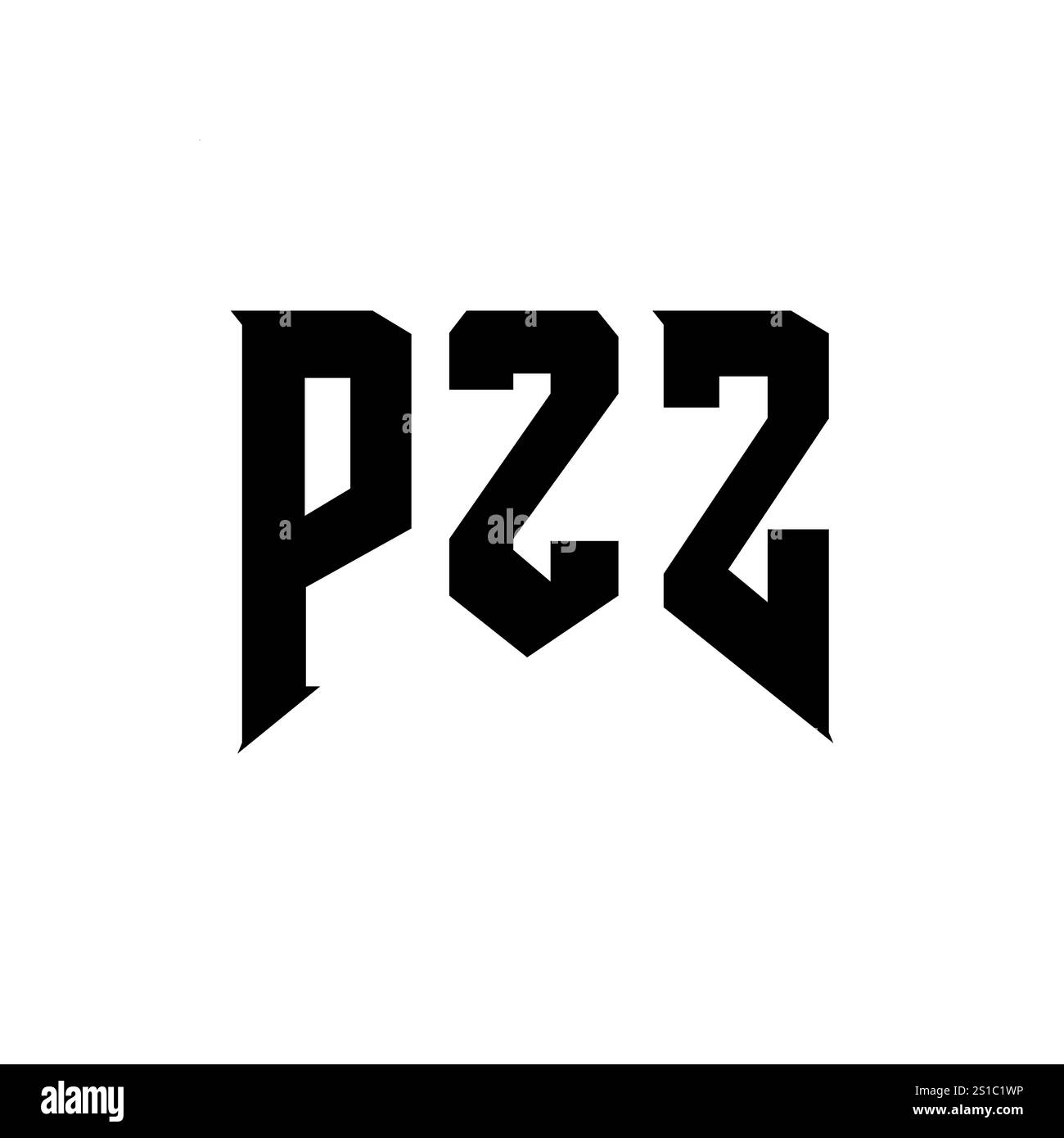 PZZ letter logo design for technology company. PZZ logo design black ...