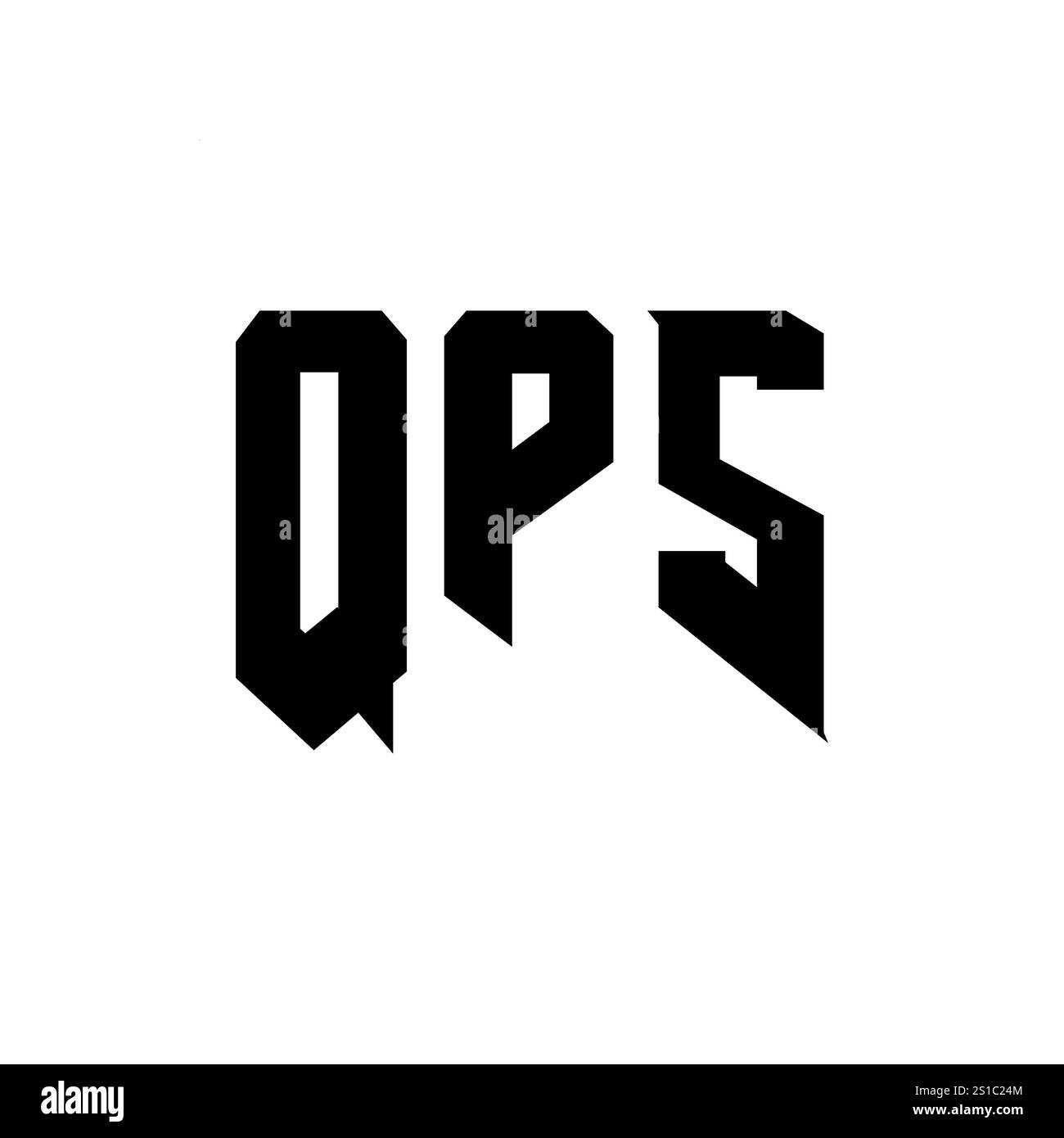 QPS letter logo design for technology company. QPS logo design black and white color combination ...