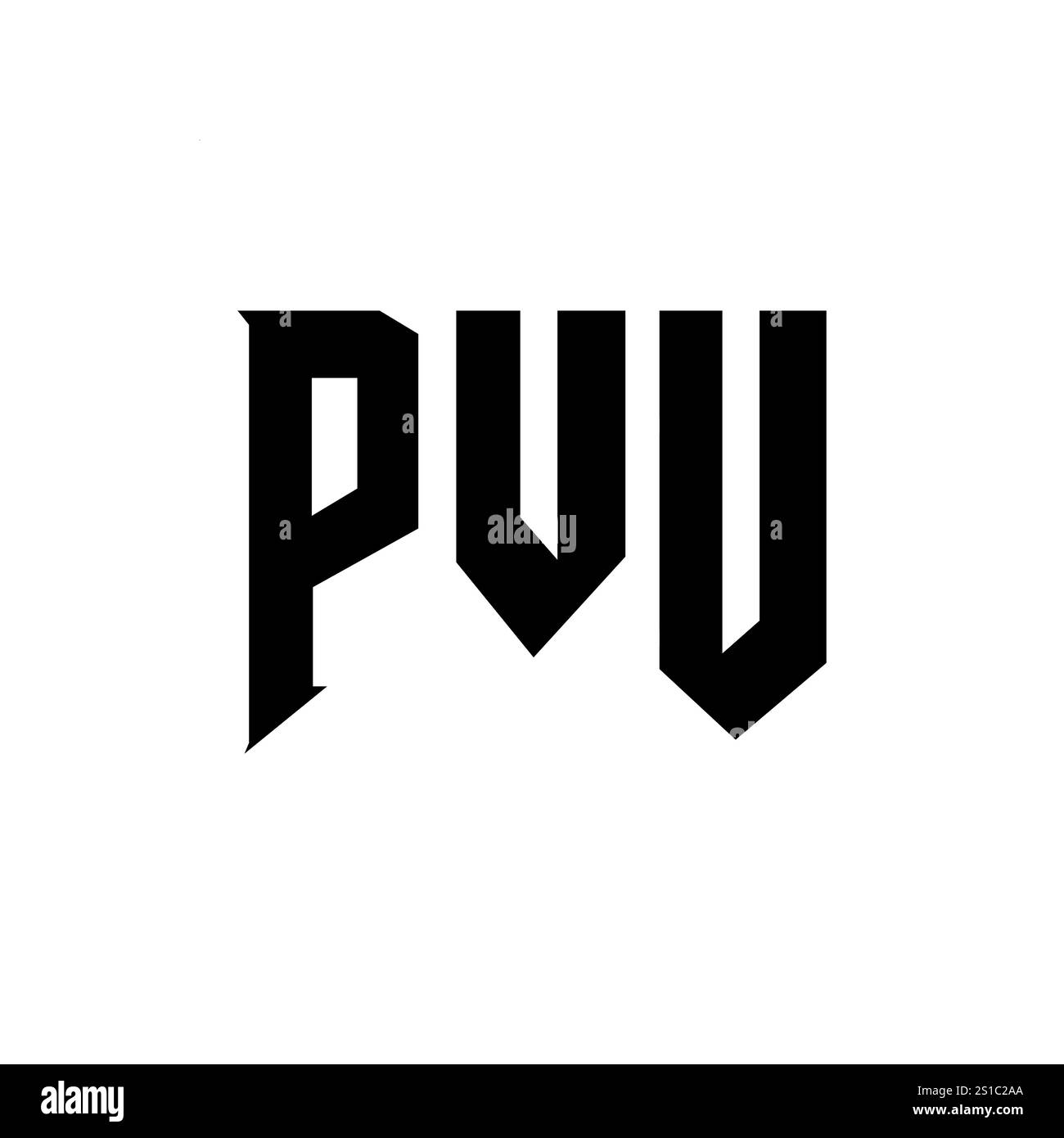 PVU letter logo design for technology company. PVU logo design black ...
