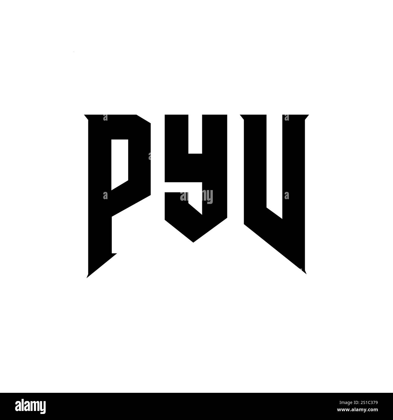 PYV letter logo design for technology company. PYV logo design black ...