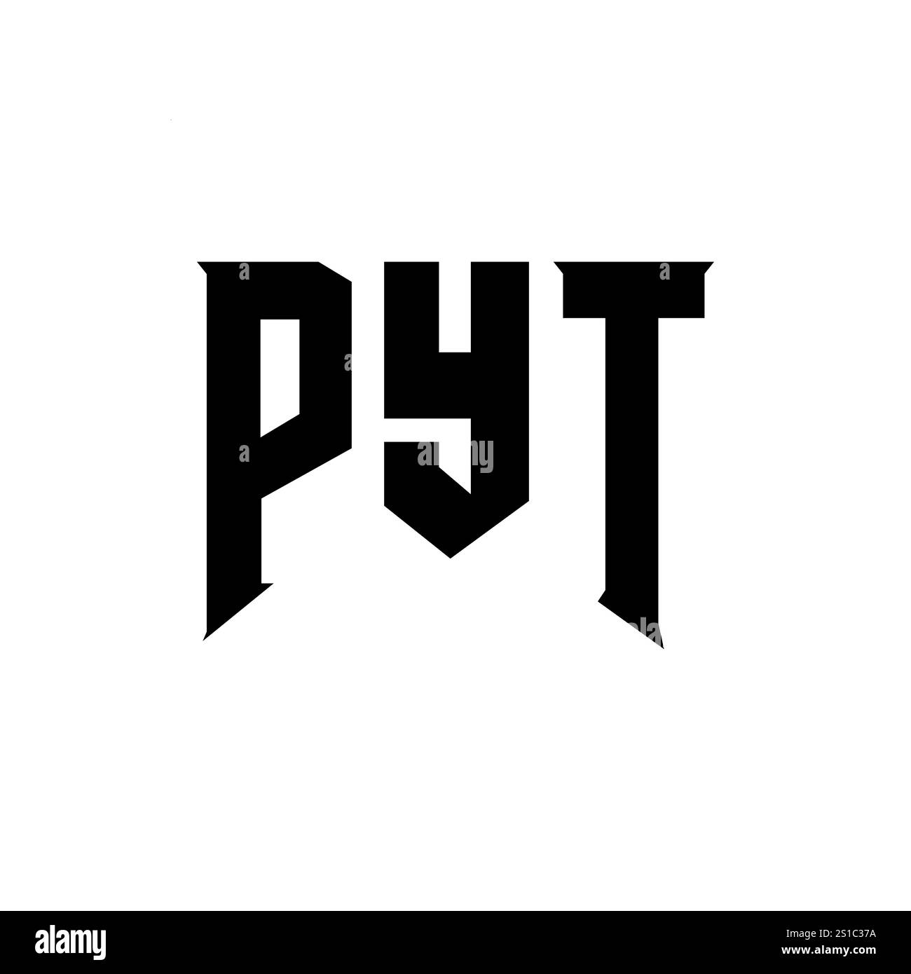 PYT letter logo design for technology company. PYT logo design black ...