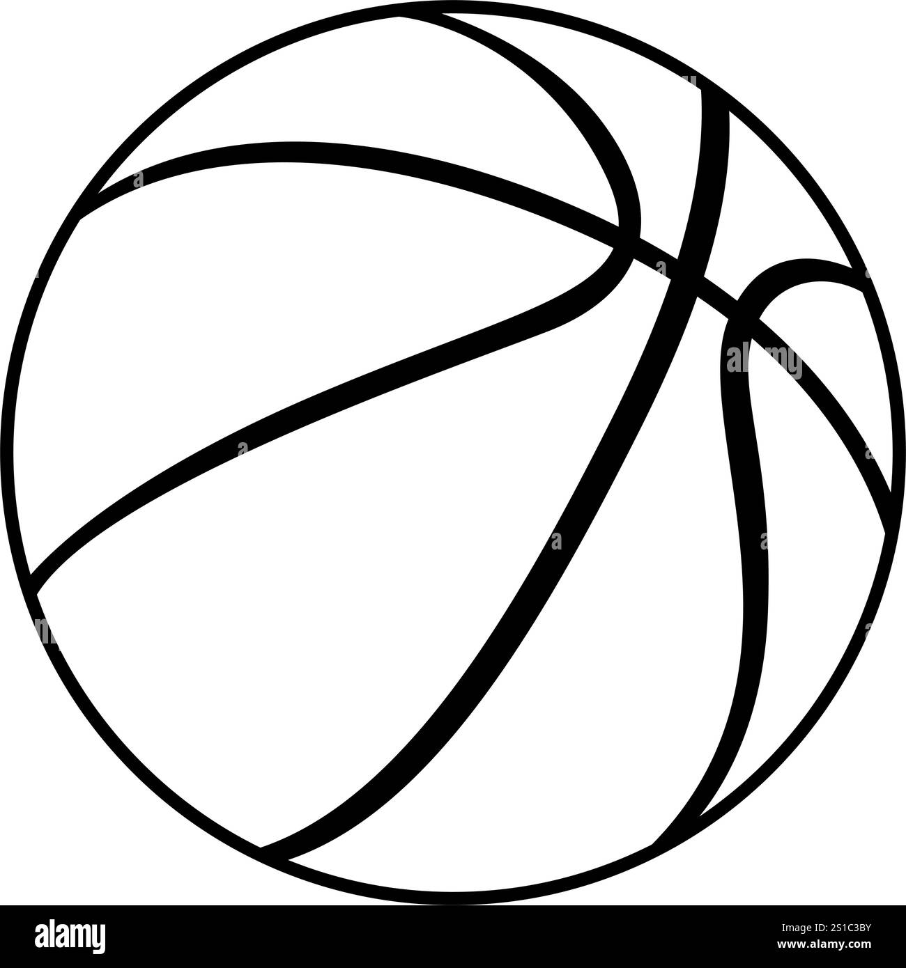 Basketball Outline Digital EPS Vector File | High-Quality Sports Design ...