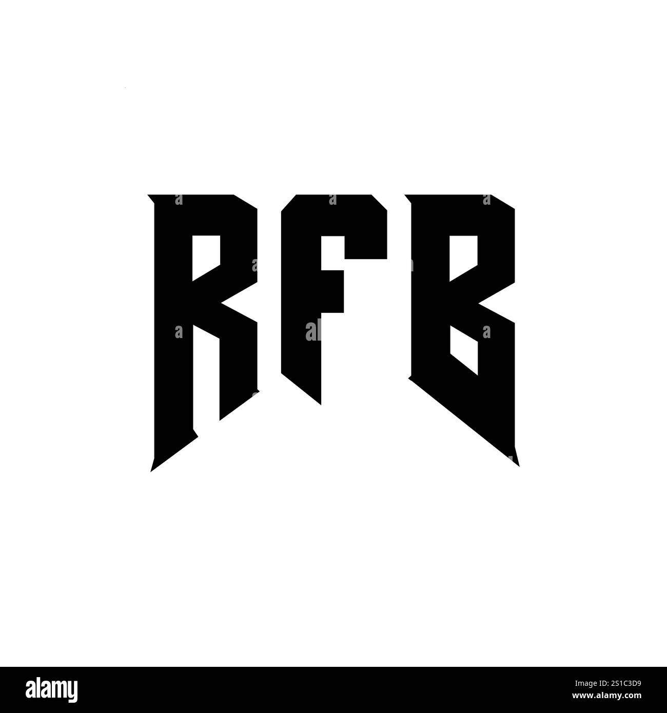 RFB letter logo design for technology company. RFB logo design black ...