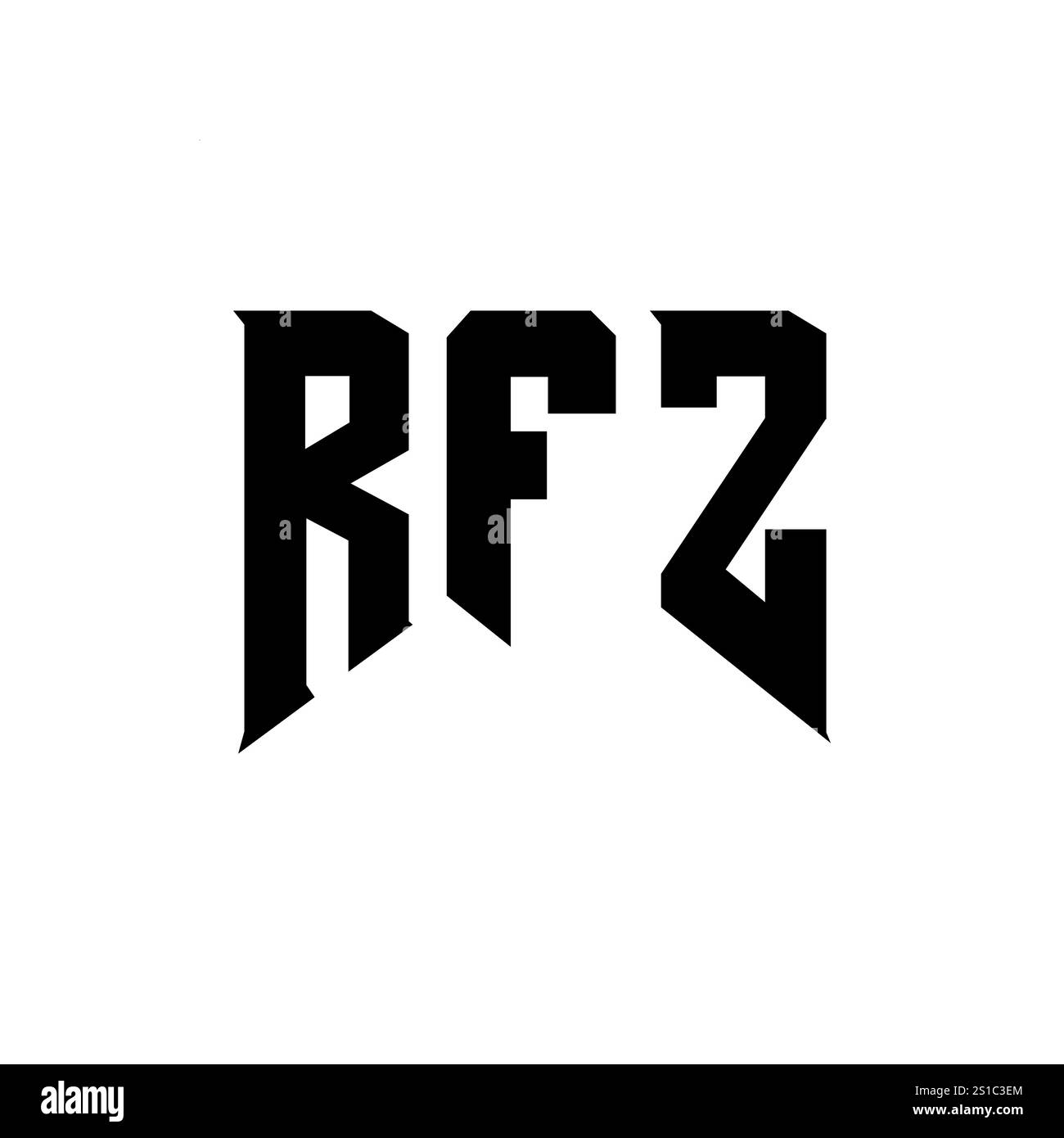 RFZ letter logo design for technology company. RFZ logo design black ...
