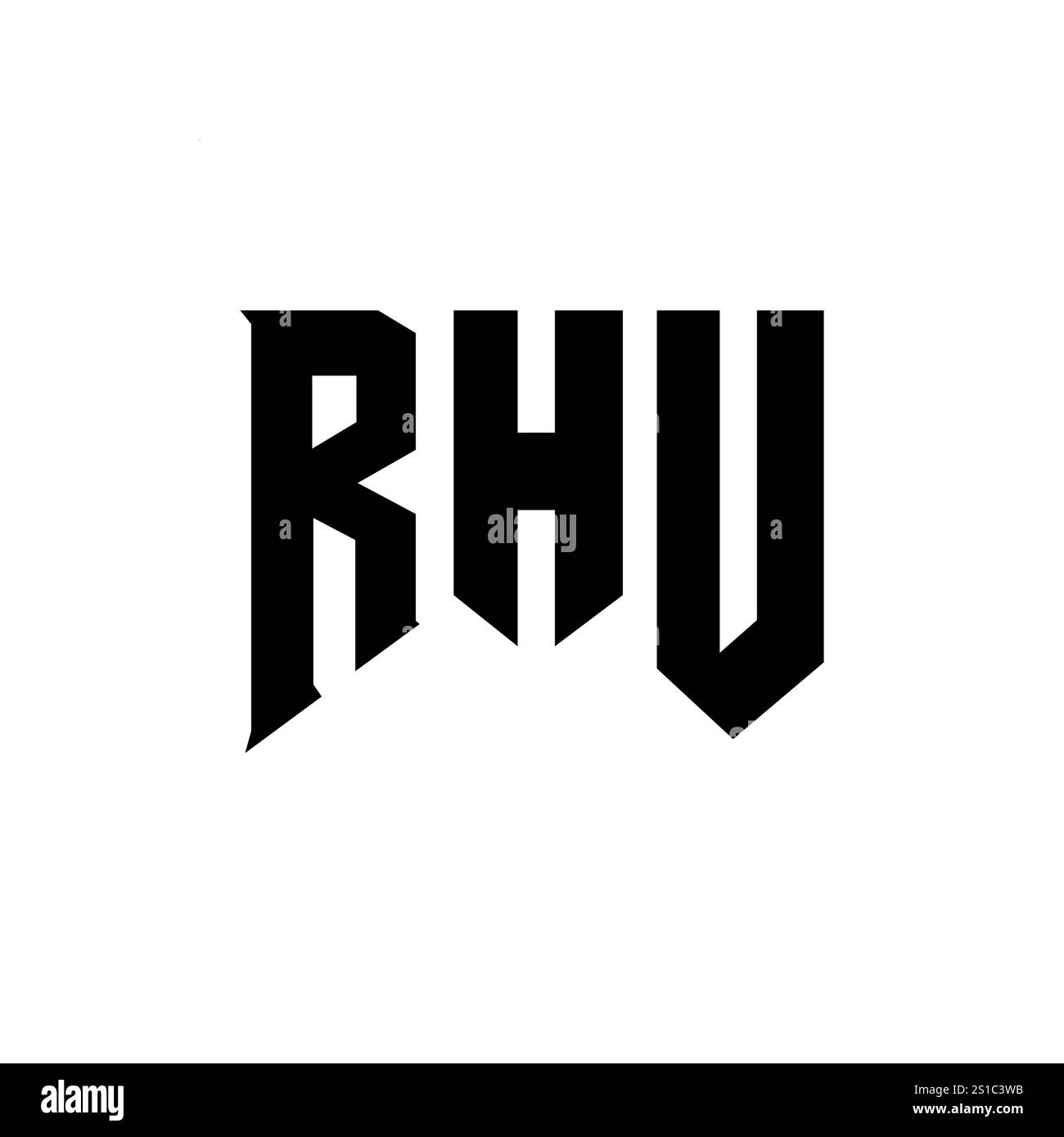 RHU letter logo design for technology company. RHU logo design black ...