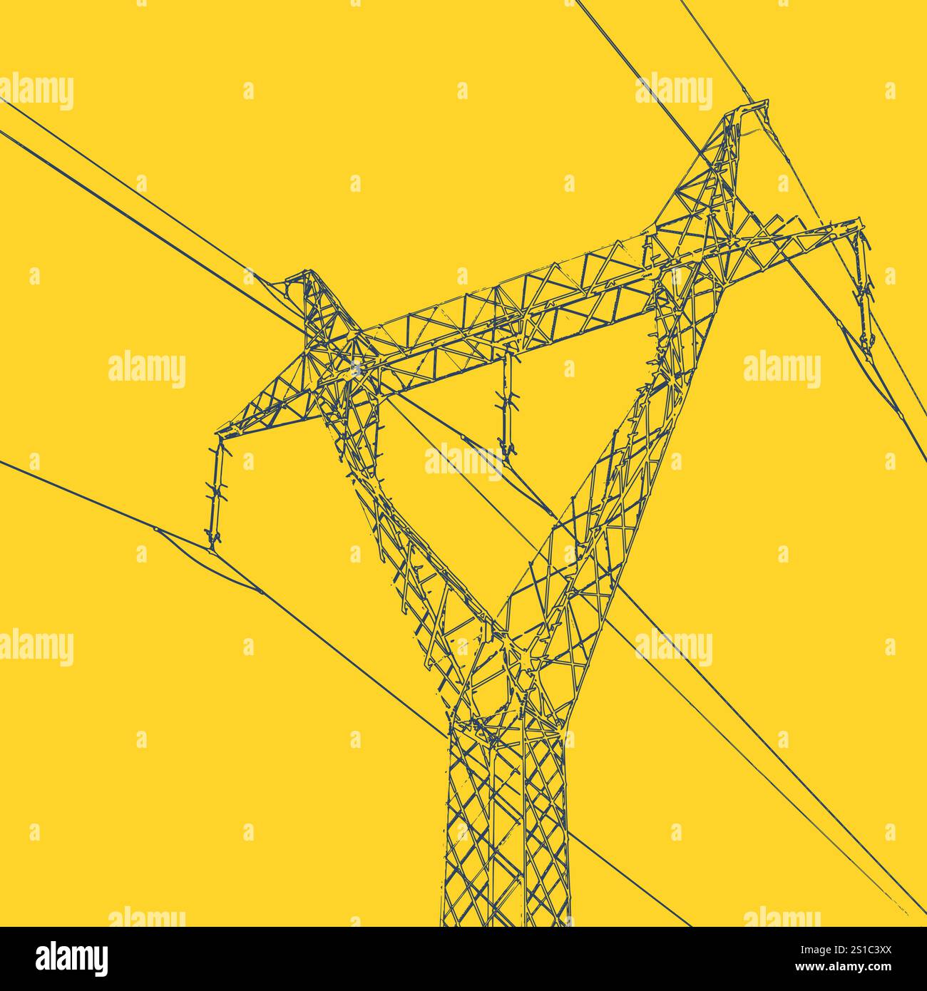 Pylon electricity cables in Stock Vector Images - Alamy