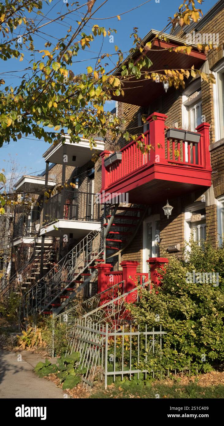 Typical houses, Montreal, Quebec Stock Photo - Alamy