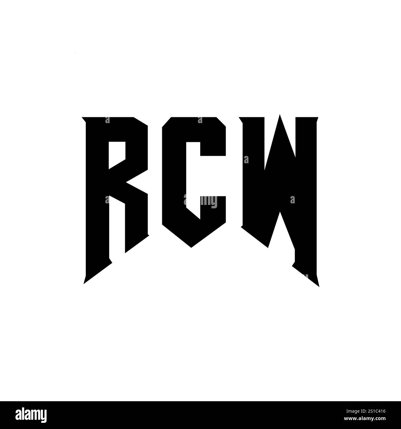 RCW letter logo design for technology company. RCW logo design black ...