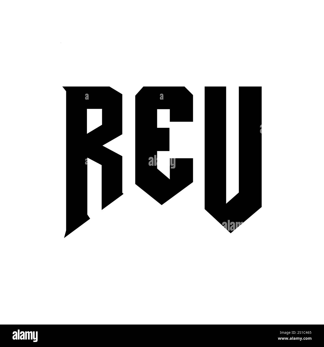 REU letter logo design for technology company. REU logo design black ...