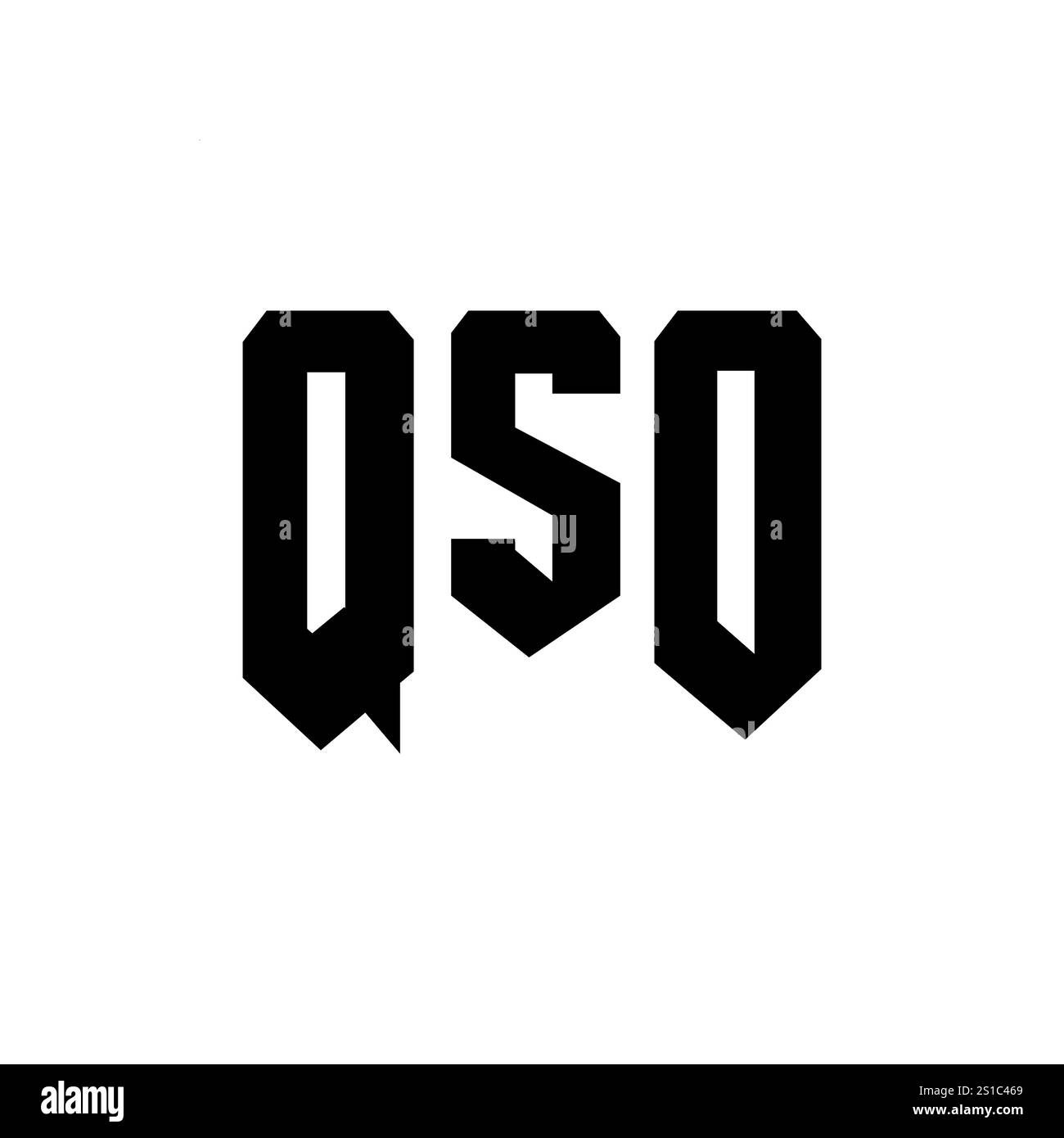 QSO letter logo design for technology company. QSO logo design black ...