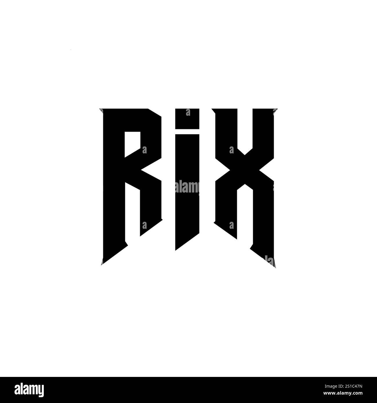 RIX letter logo design for technology company. RIX logo design black and white color combination ...