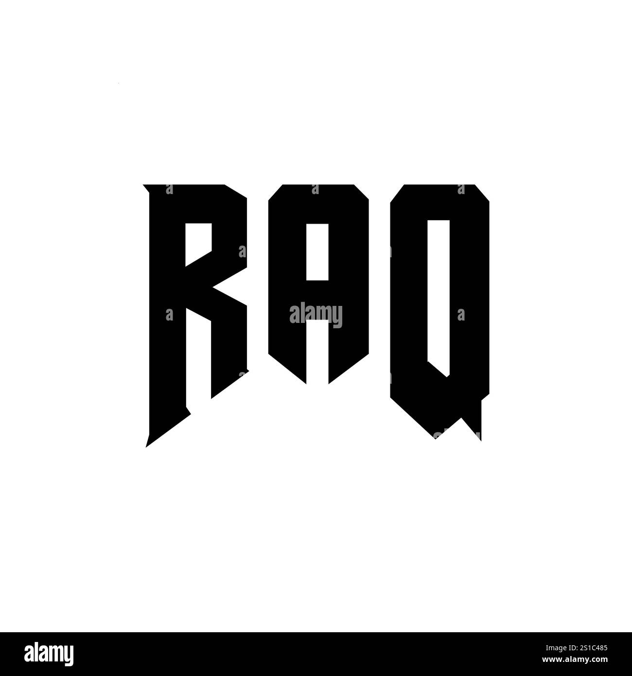 RAQ letter logo design for technology company. RAQ logo design black ...