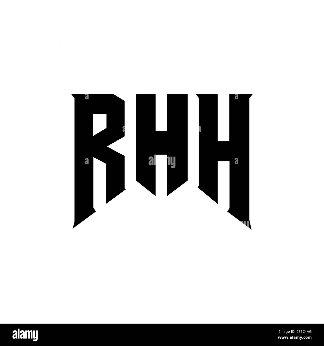 RHH letter logo design for technology company. RHH logo design black ...