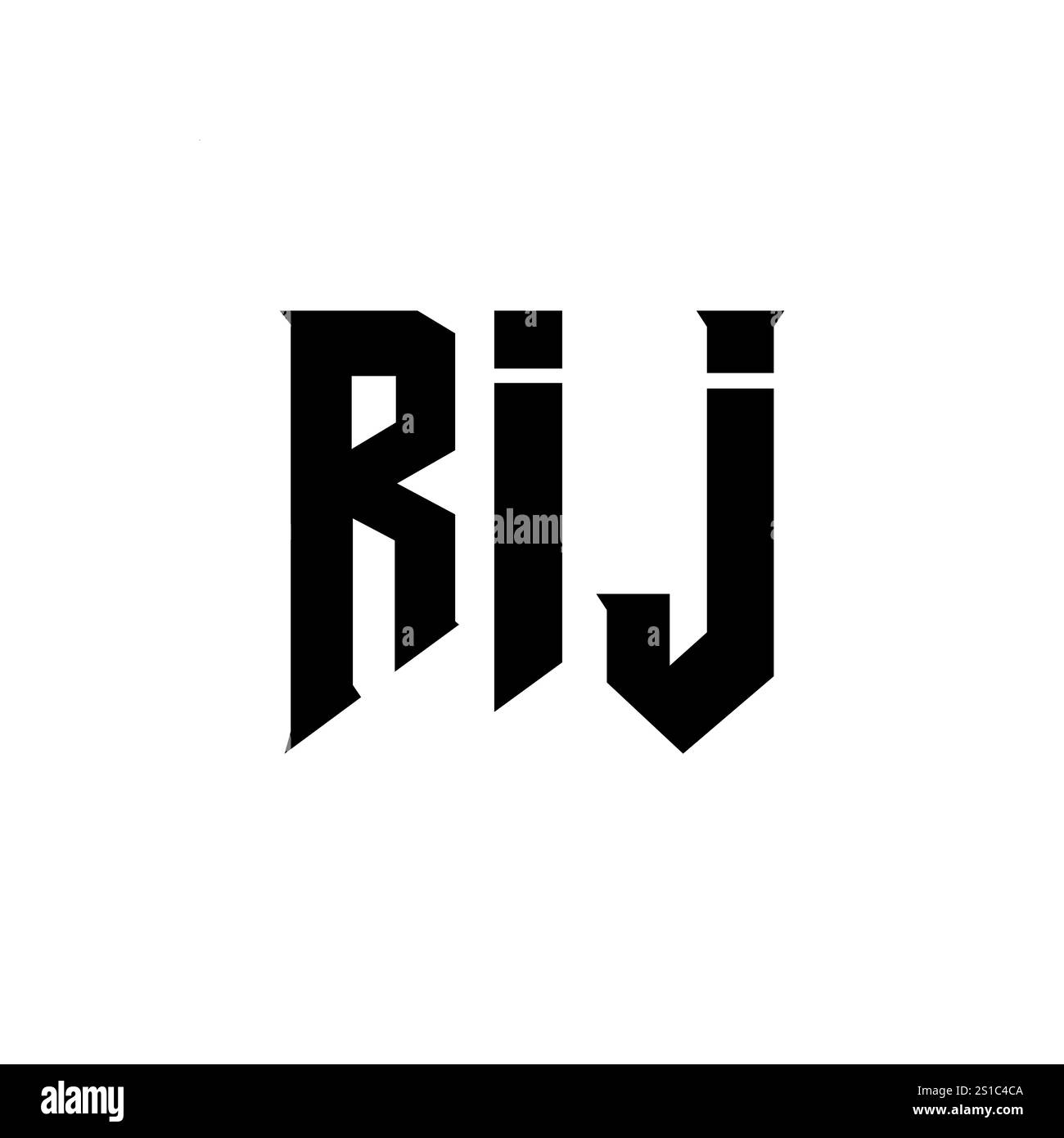 RIJ letter logo design for technology company. RIJ logo design black ...