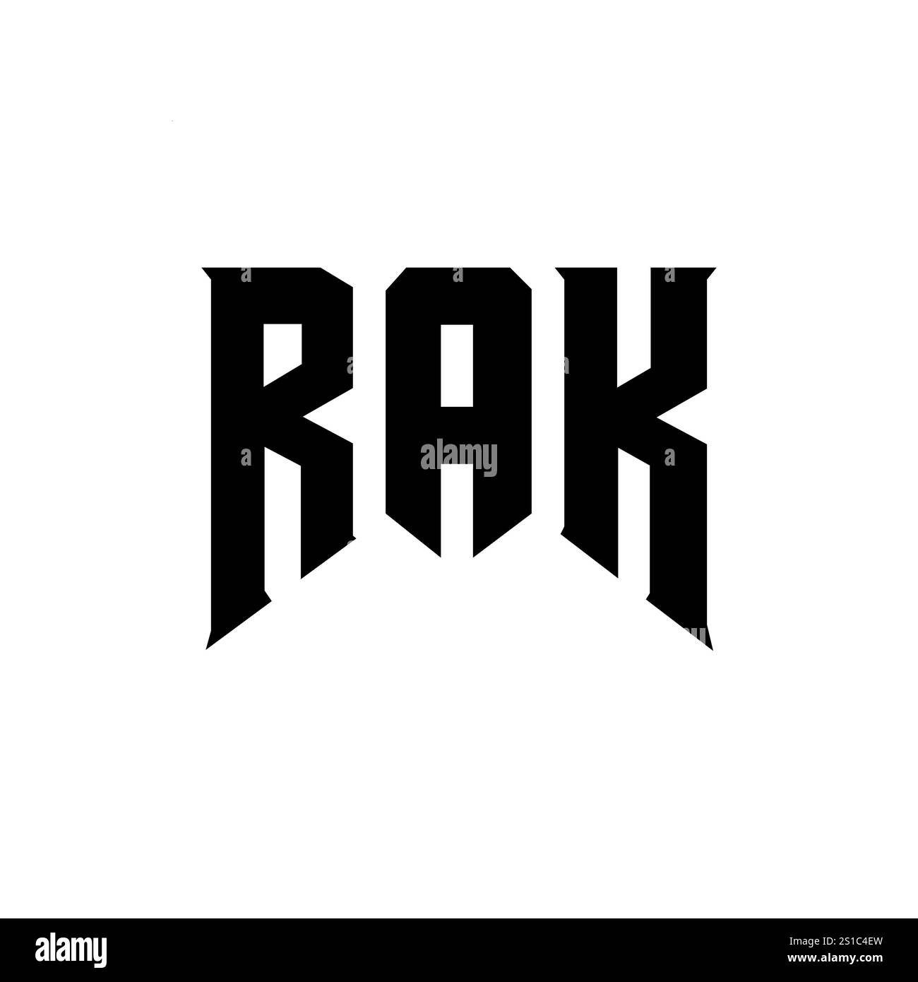 RAK letter logo design for technology company. RAK logo design black ...