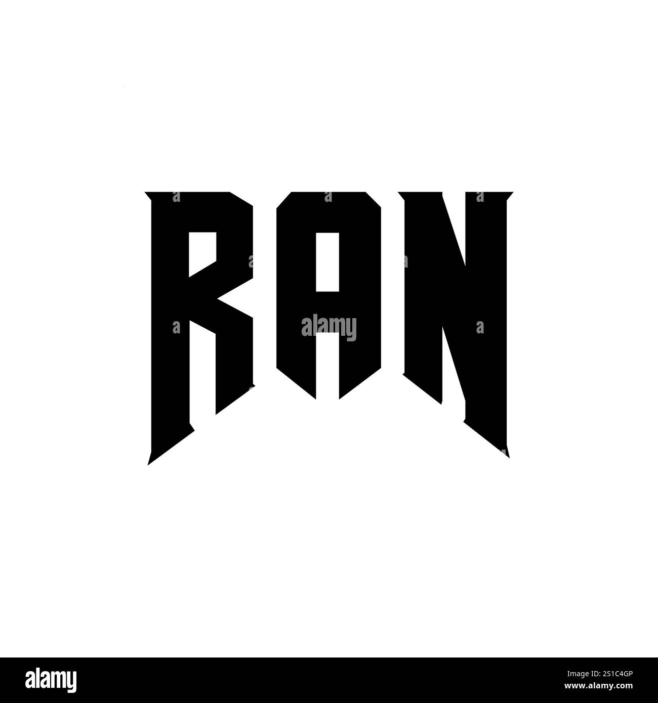 RAN letter logo design for technology company. RAN logo design black ...