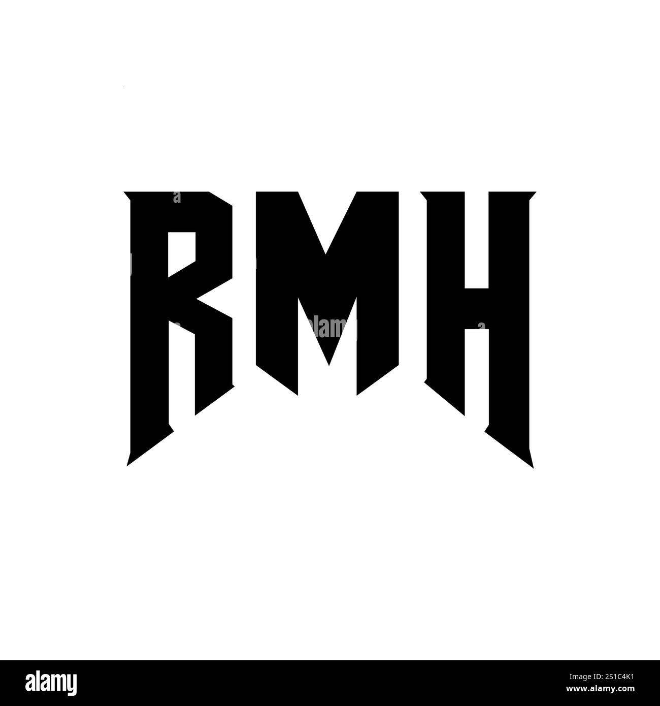 RMH letter logo design for technology company. RMH logo design black ...