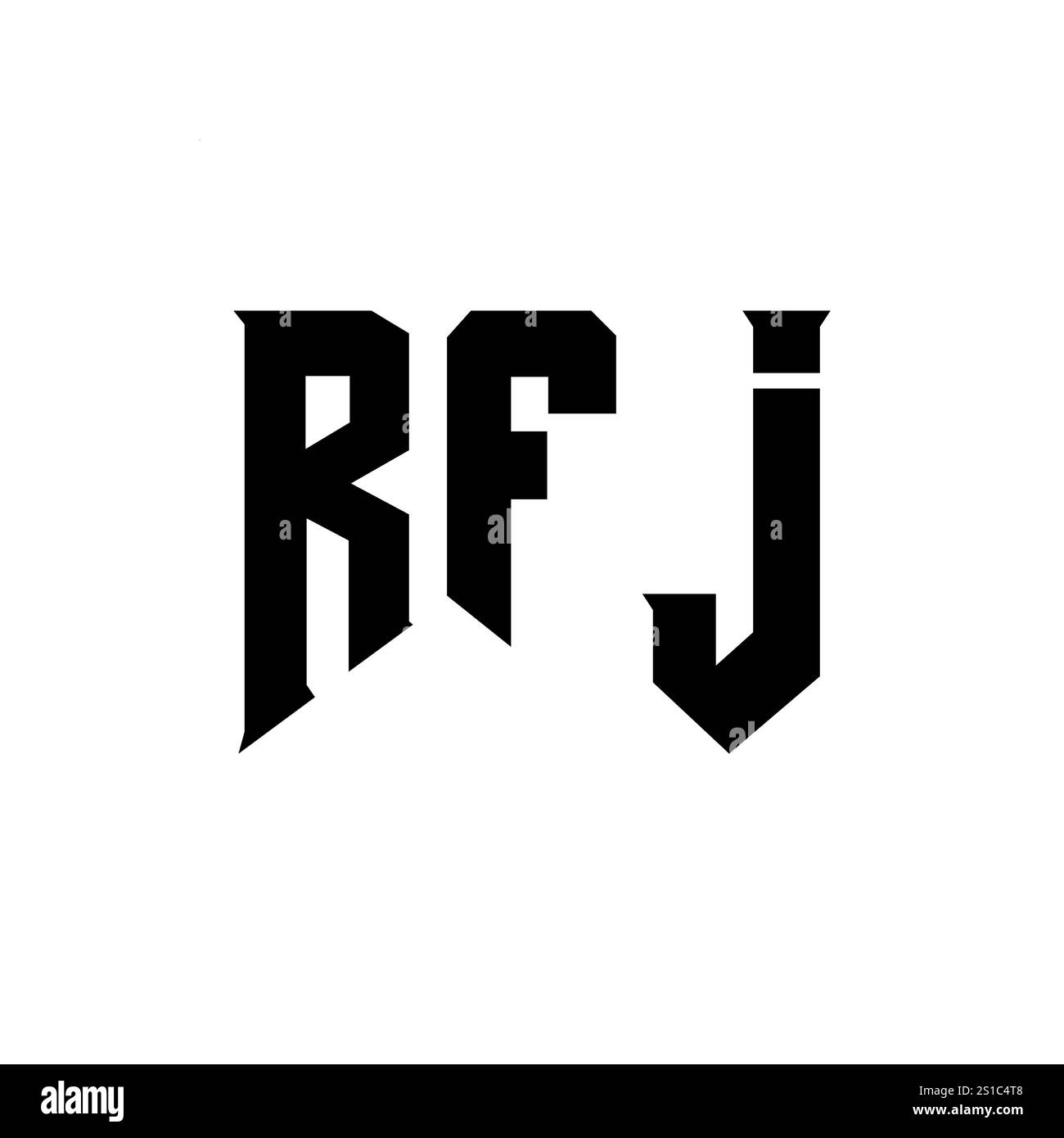 RFJ letter logo design for technology company. RFJ logo design black ...