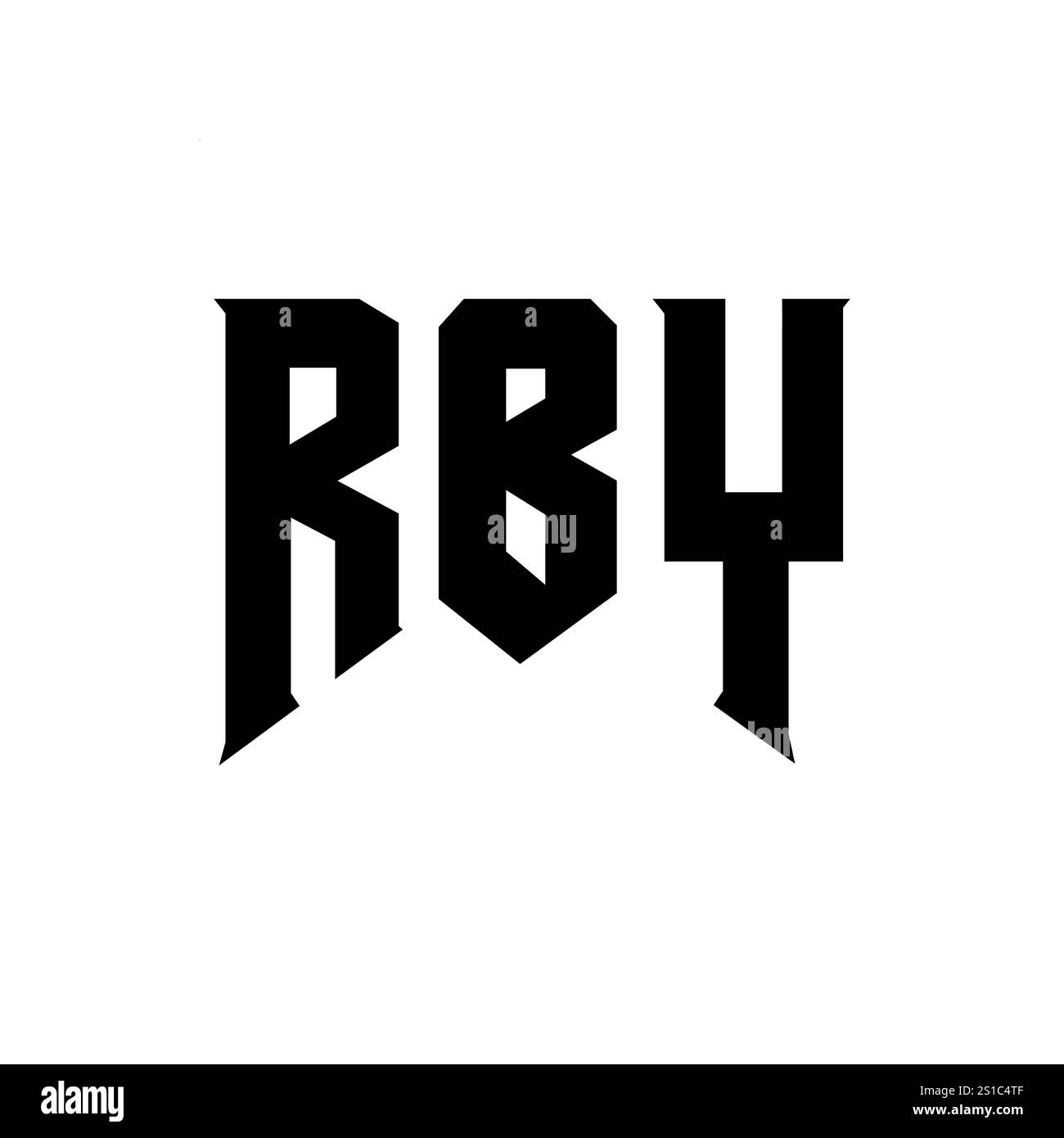 RBY letter logo design for technology company. RBY logo design black ...